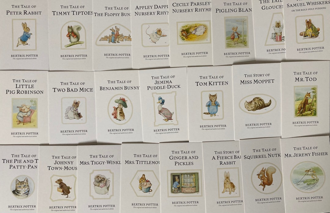 The Tales of Beatrix Potter Book Cover Postcard Set: Complete Set of 23 ...
