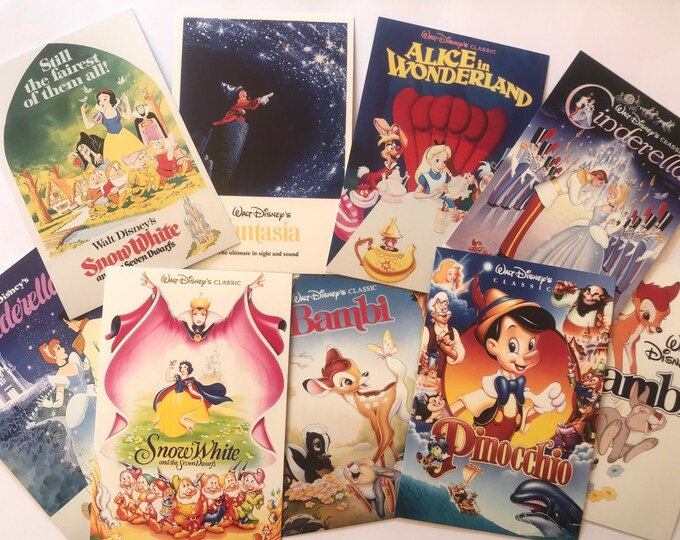 The Art of Disney Classic Movie Posters Postcards Set, Collectible Art ...