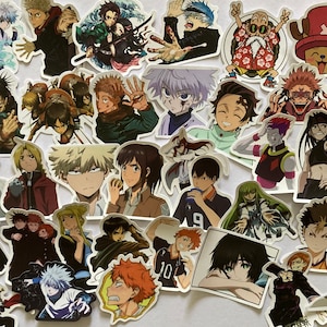 Anime/manga Stickers: Lucky Dip Vinyl Sticker Set, One Piece, Naruto ...