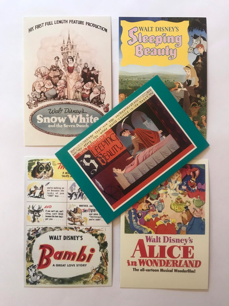 The Art of Disney Classic Movie Posters Postcards Set - Etsy