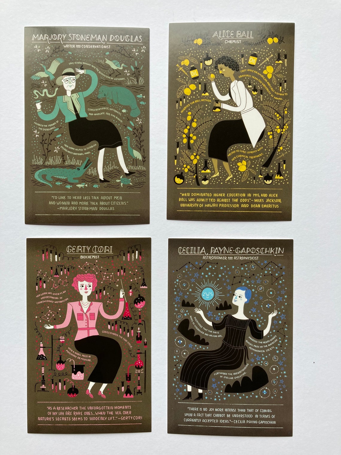 Women in Science Postcards / Prints Lucky Dip Set of 5 or - Etsy