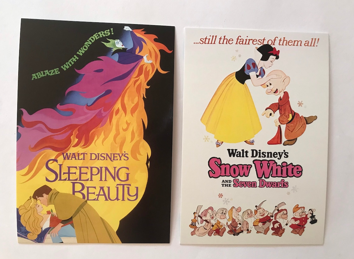 The Art of Disney Classic Movie Posters Postcards Set - Etsy