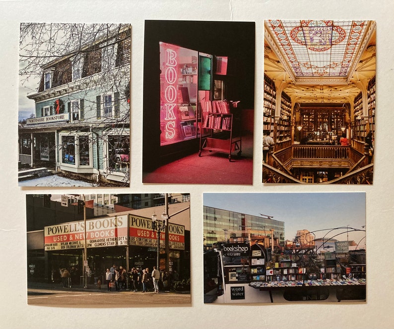 Bookstores From Around the World Postcard Prints Lucky Dip - Etsy