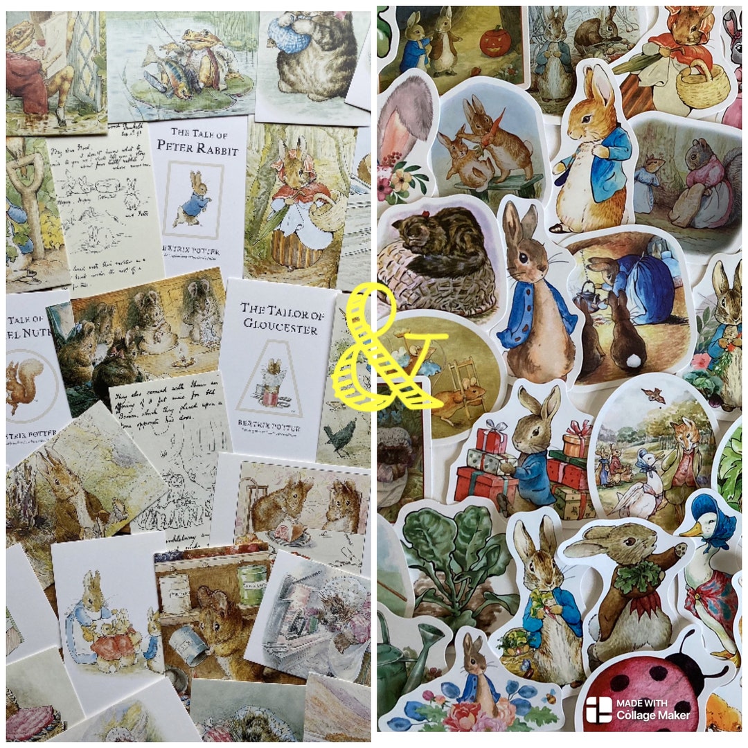 Beatrix Potter Postcard & Sticker Bundle: LUCKY DIP, Choose Your Size ...