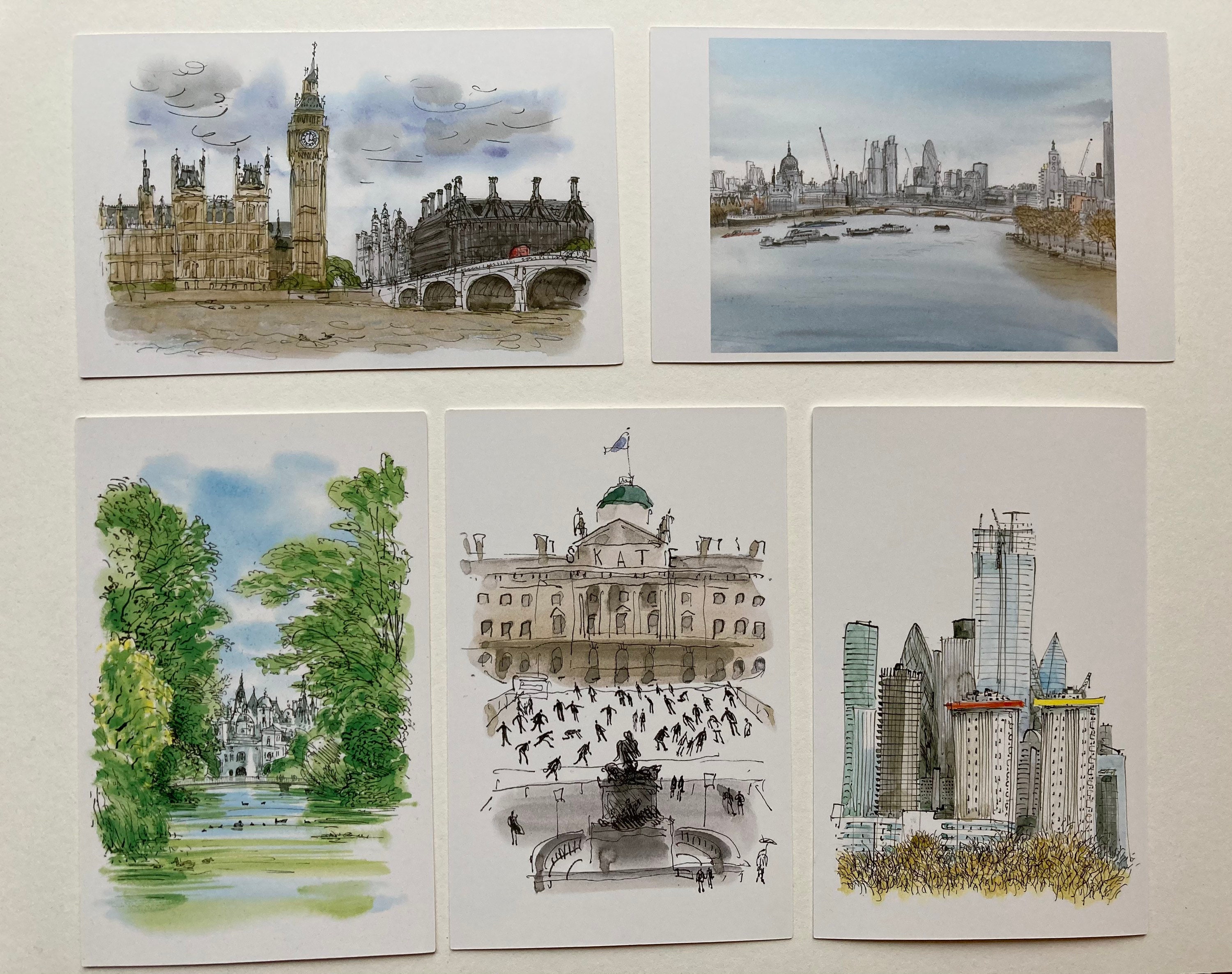 London Postcards: Iconic London Views and Scenes by David - Etsy UK