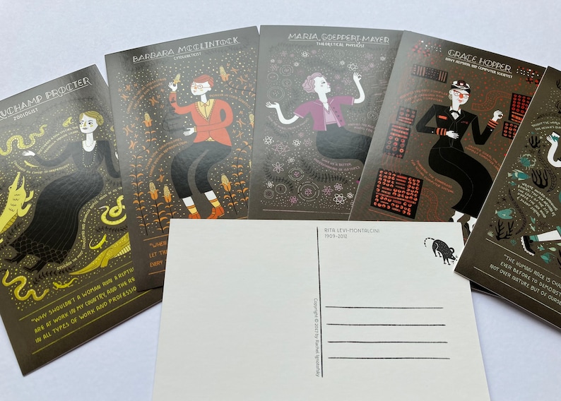 Women in Science Postcards / Prints Lucky Dip Set of 5 or | Etsy