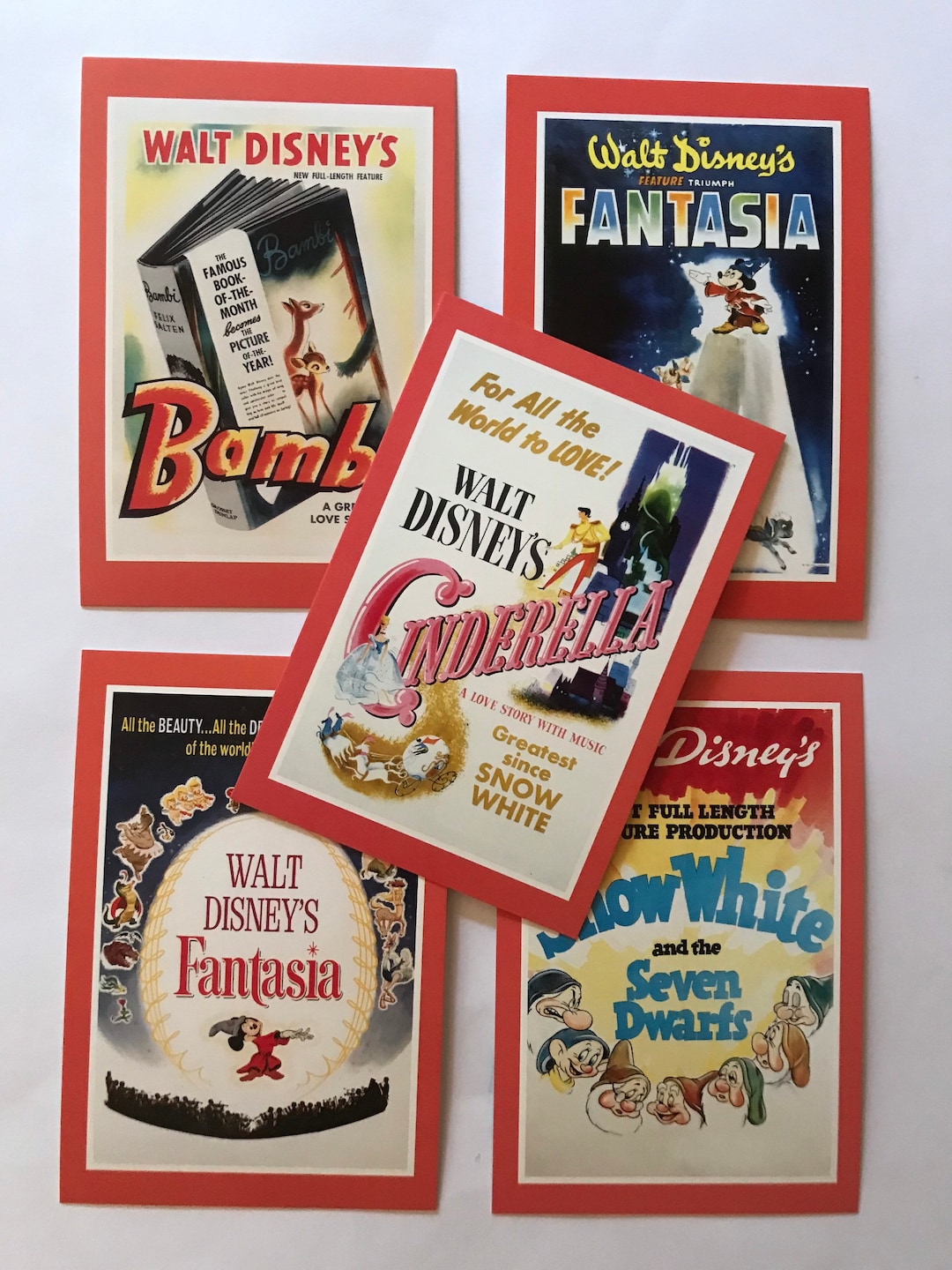 The Art of Disney Classic Movie Posters Postcards Set, Collectible Art ...
