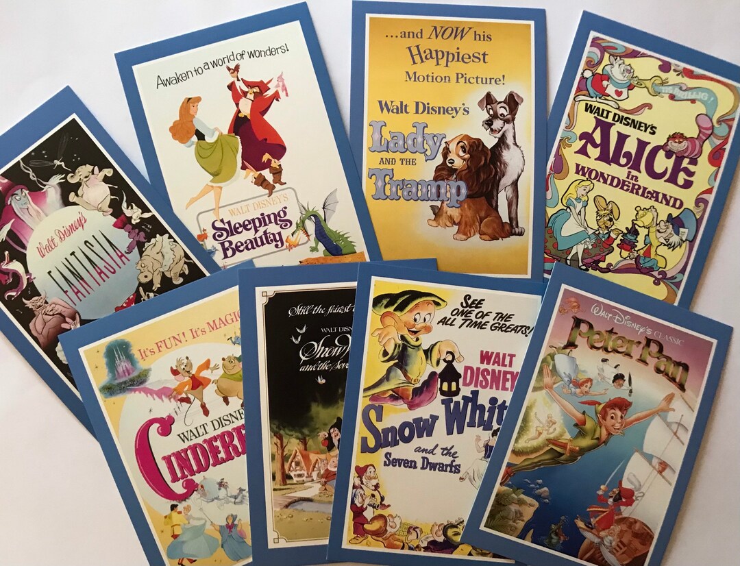 The Art of Disney Classic Movie Posters Postcards Set, Collectible Art ...