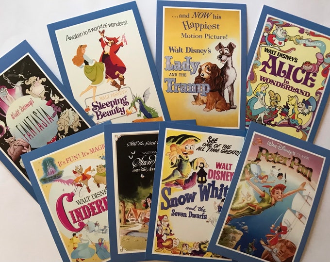 The Art of Disney Classic Movie Posters Postcards Set, Collectible Art ...