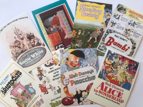 The Art of Disney Classic Movie Posters Postcards Set - Etsy