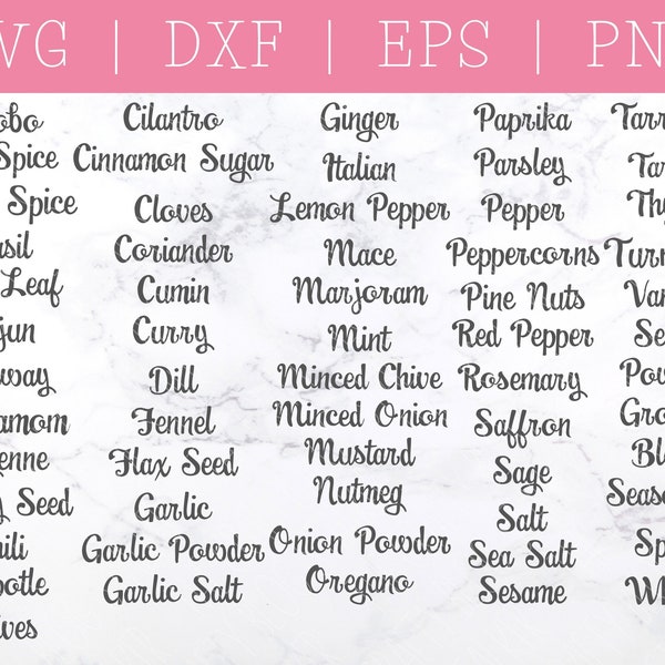 Spice Labels - Etsy