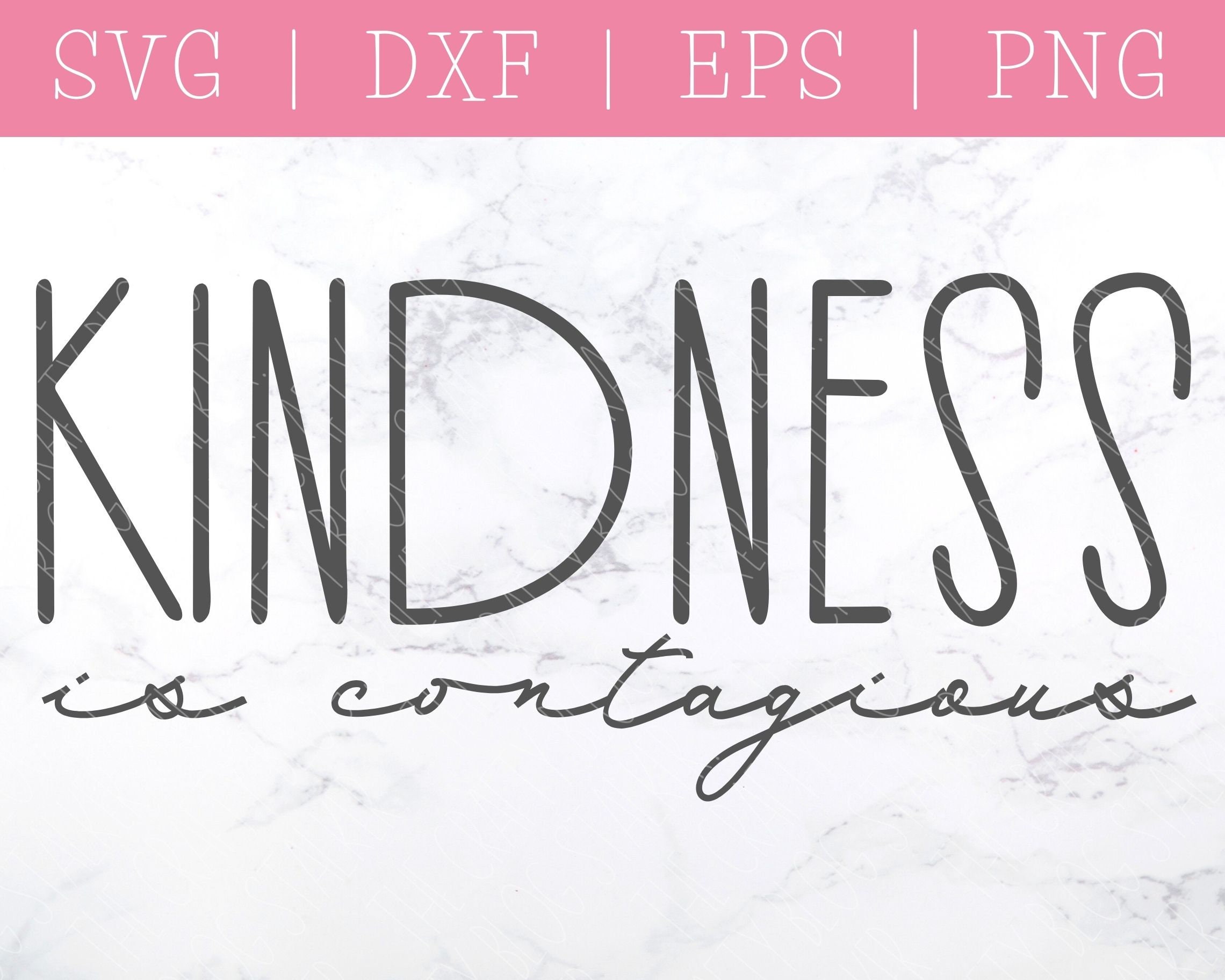 Be Kind SVG Files for Cricut Motivational SVG Mental | Etsy