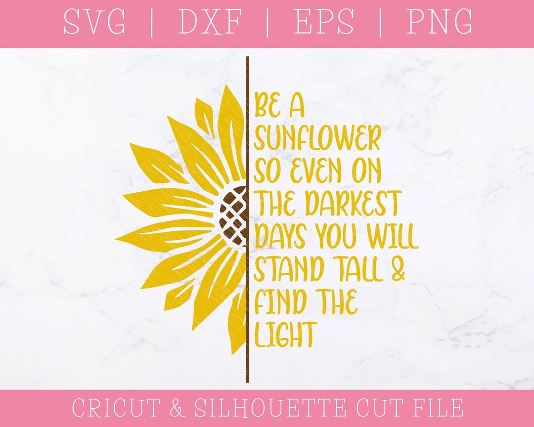 Sunflower Poem SVG File Summer SVG Files for Cricut Floral SVG Design ...
