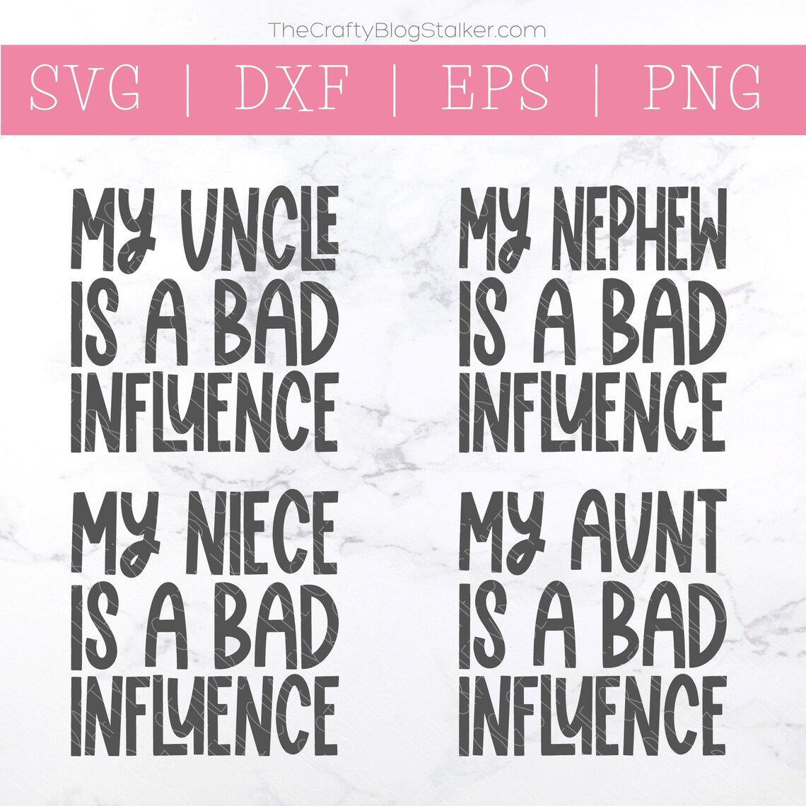 My Aunt Is A Bad Influence SVG Uncle SVG Aunt SVG Nephew | Etsy