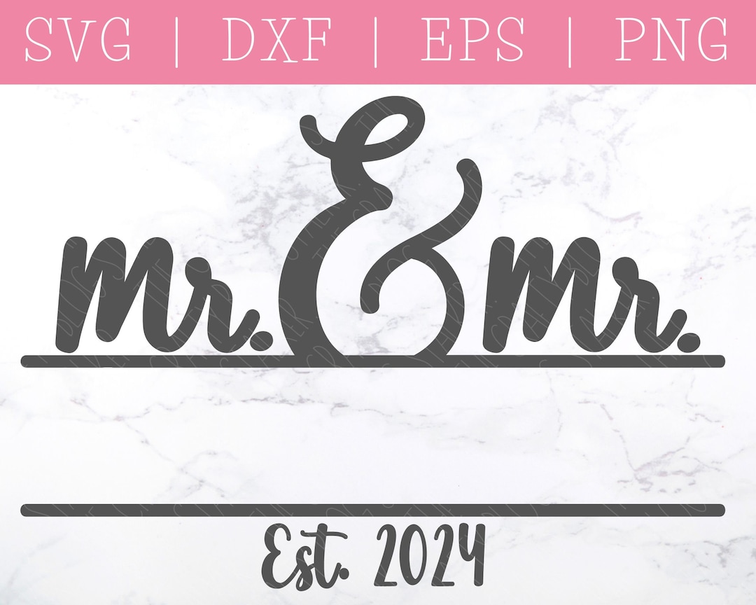 Mr and Mr SVG Gay Wedding SVG SVG Files for Cricut Last Name Svg ...