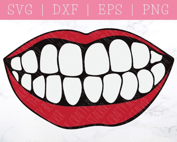 Teeth Smile SVG DXF PNG Smiling Svg Funny Face Mask Svg - Etsy