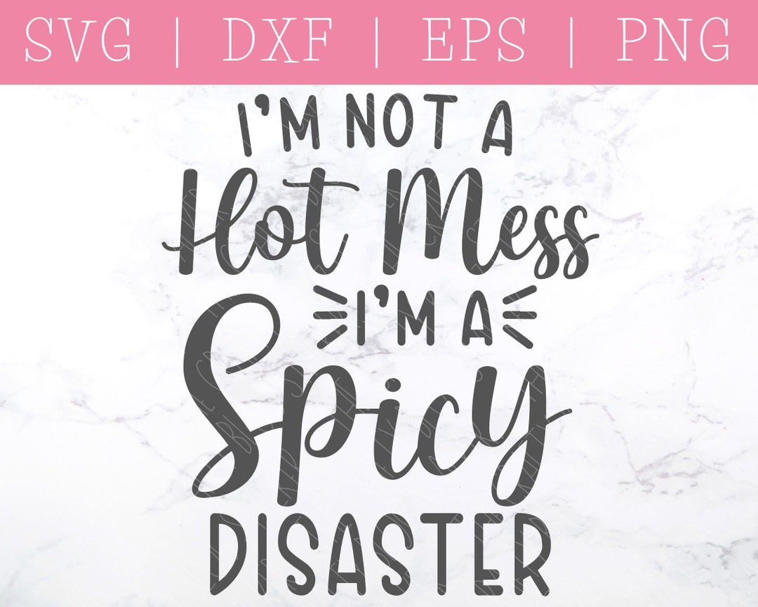 Hot Mess SVG Spicy Disaster SVG SVG Files for Cricut Funny Sayings Svg ...