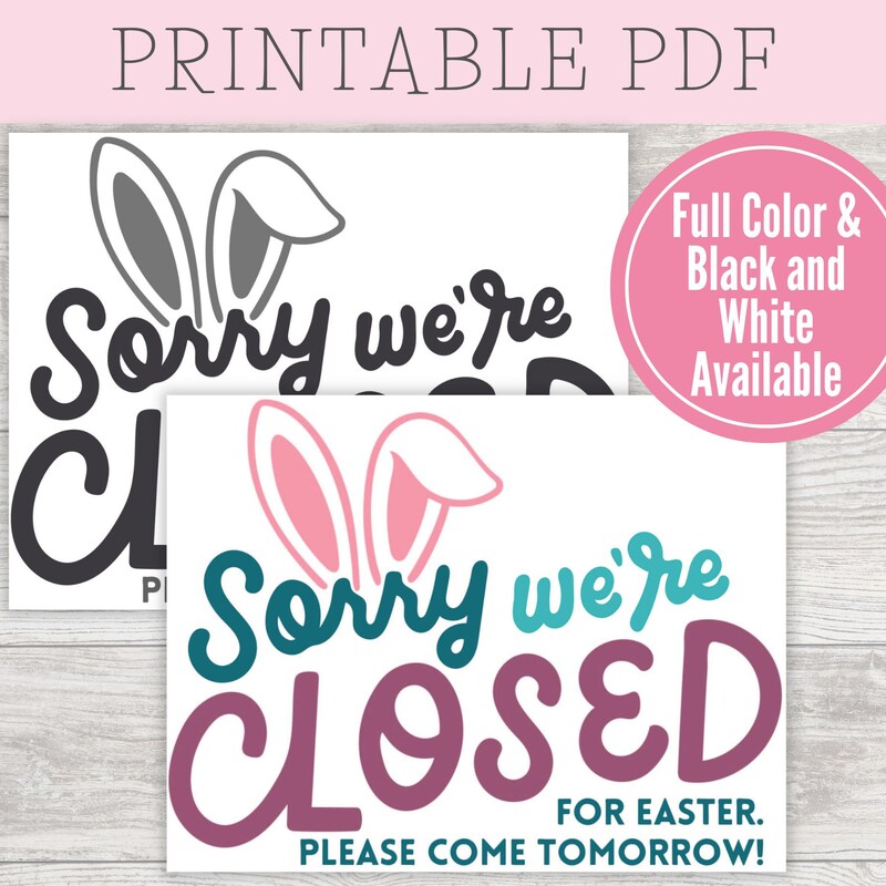 Sorry We Are Closed Sign - Etsy