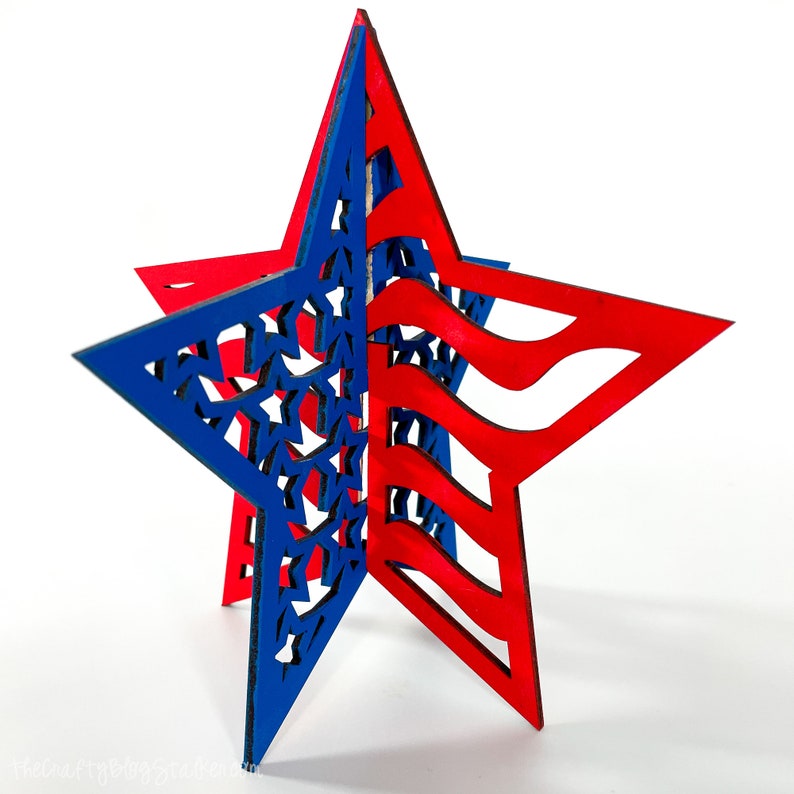 1/8 3D Patriotic Stars Laser Cut Files Glowforge - Etsy