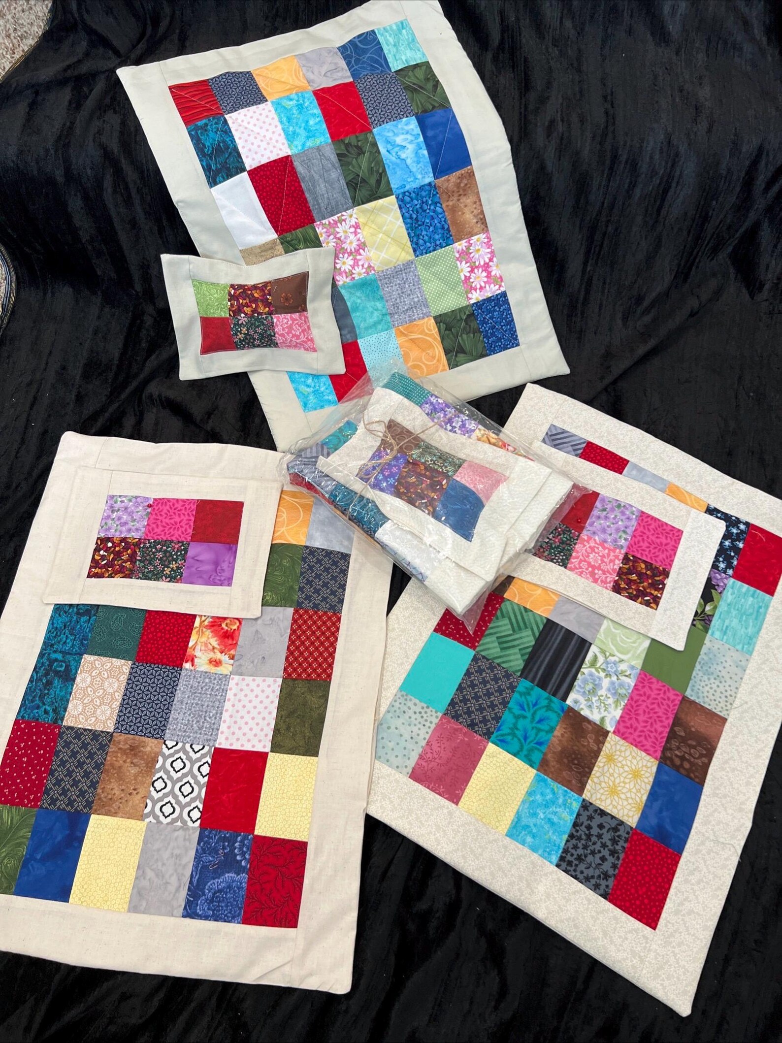 Vintage-style NEW Scrappy Doll Quilt Made for American Girl or Similar ...