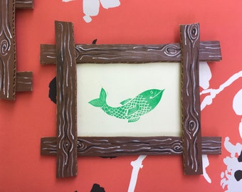 Fish Block Print - Etsy