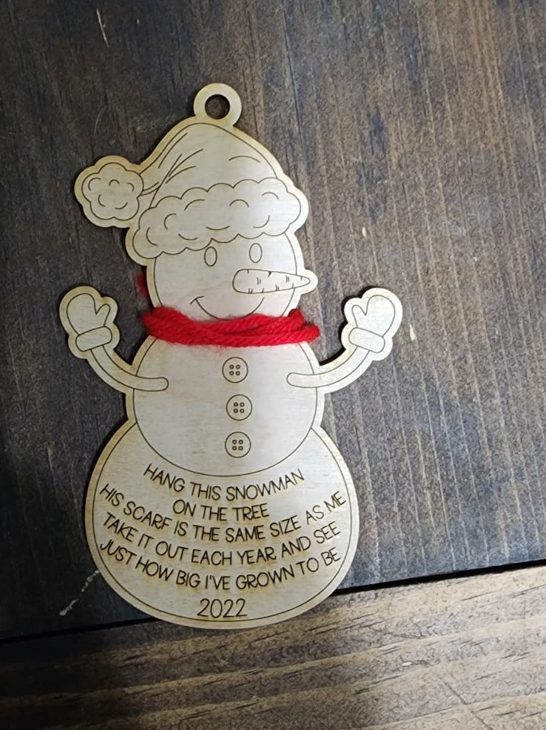 Snowman Height Ornament - Etsy