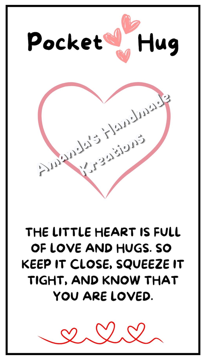 Printable Pocket Hug Card - Etsy