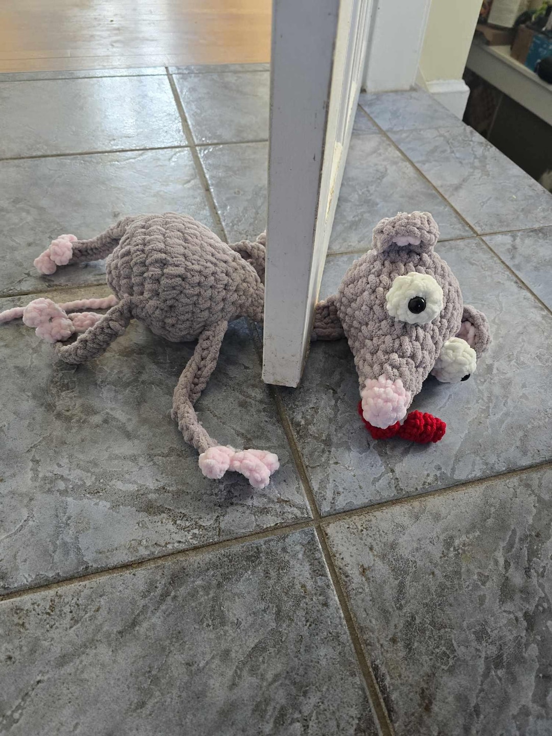 Pre-made Crochet Door Stopper Rat Mouse / Sale / Door Stopper / Home ...