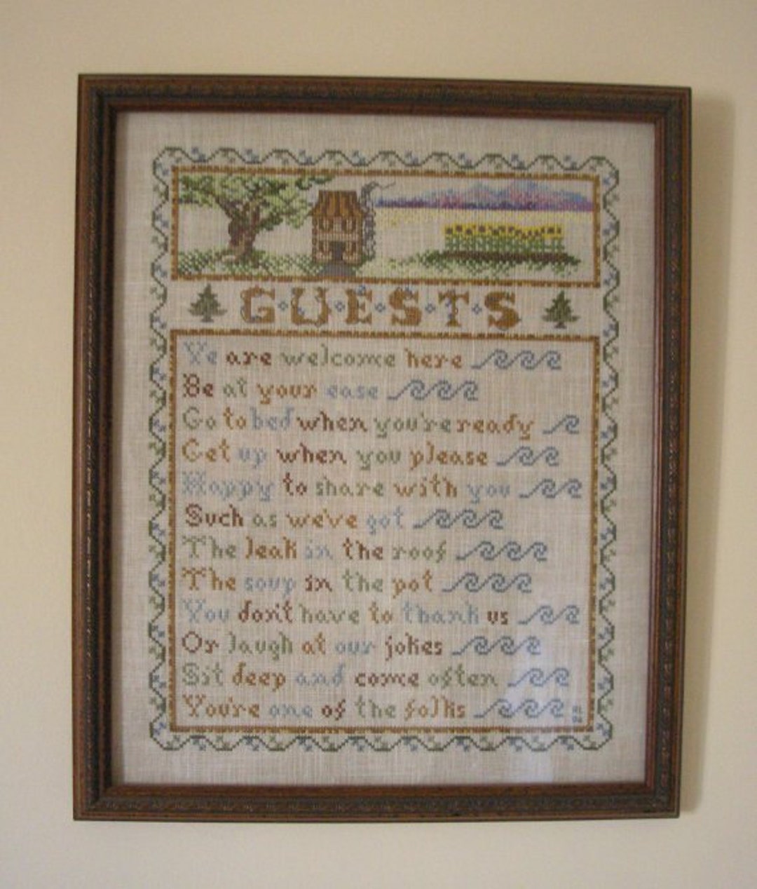 Guests Cross Stitch Pattern Bobbi Leiphart Design Digital PDF File - Etsy