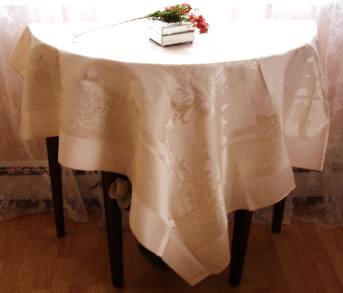 Damask Tablecover Damask Tablecloth Store Stock Vintage | Etsy