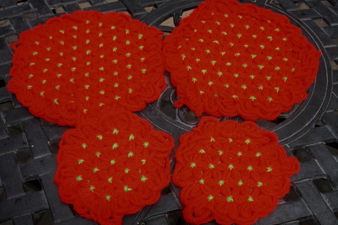 Trivets Handmade Set of Four Red Holiday Trivets Red and - Etsy