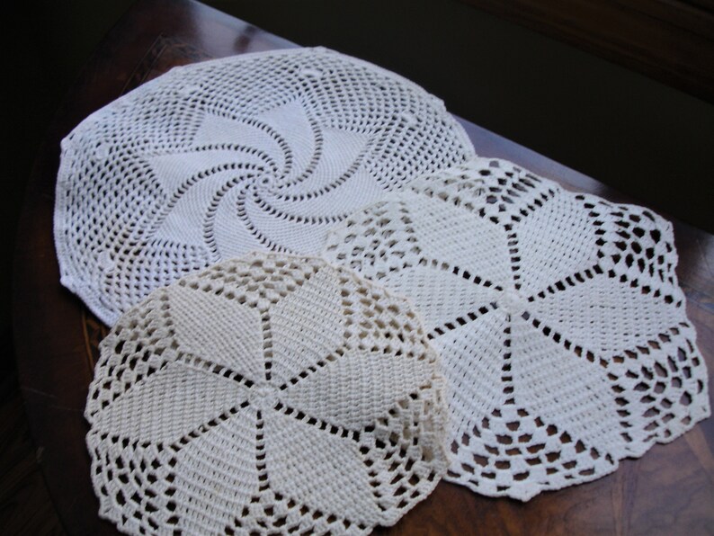 Dolies, Lot of Doilies, Handmade, Hand Crocheted, Vintage and Antique ...