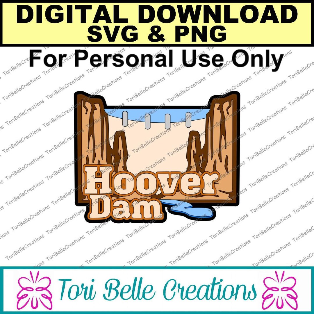 Hoover Dam Title: Layered SVG Cut File for Scrapbooking (digital ...