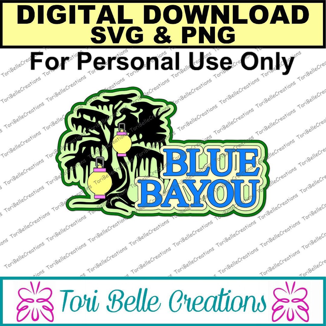 Blue Bayou Title: Layered SVG Cut File for Scrapbooking (digital ...
