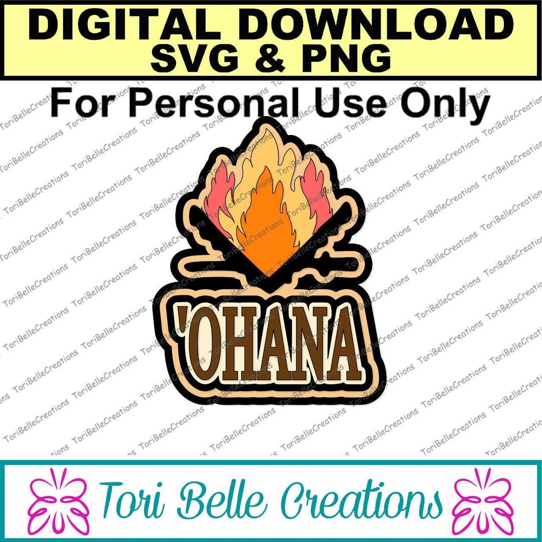 Ohana Title: Layered SVG Cut File for Scrapbooking (digital Download ...