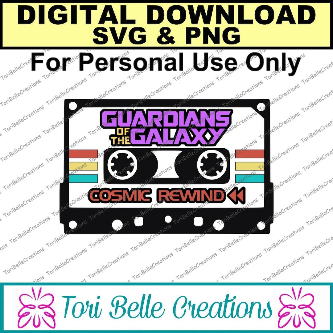 Guardians of the Galaxy Cosmic Rewind Title: Layered SVG Cut File for ...