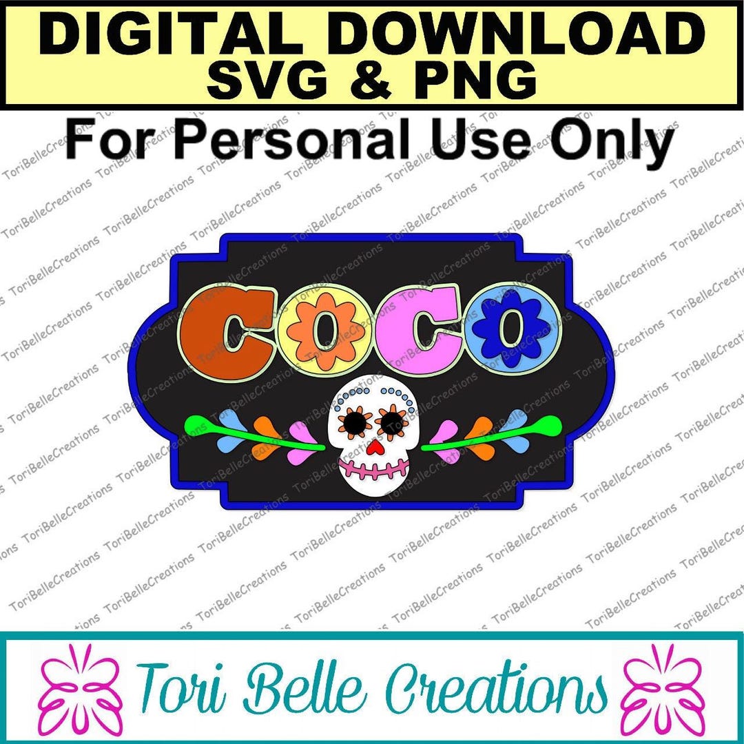 Coco Title: Layered SVG Cut File for Scrapbooking (digital Download) - Etsy