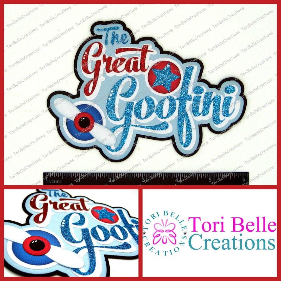 Goofini Goofy Barnstormer Scrapbook Title: Handmade Paper Piecing Die ...