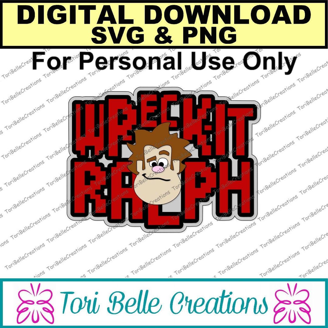Wreck It Ralph Title: Layered SVG Cut File for Scrapbooking (digital ...