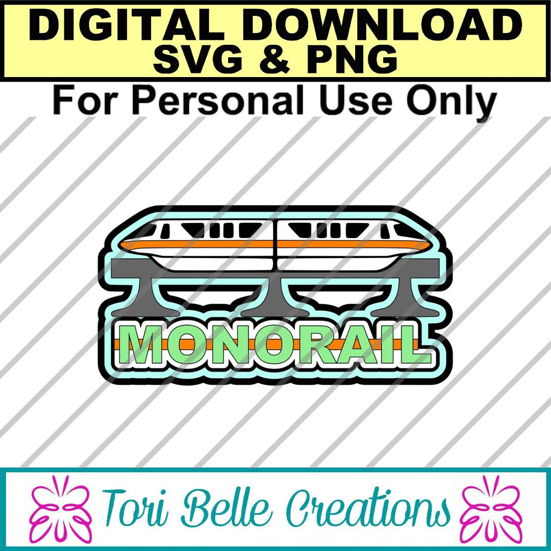 Monorail Title: Layered SVG Cut File for Scrapbooking (digital Download ...