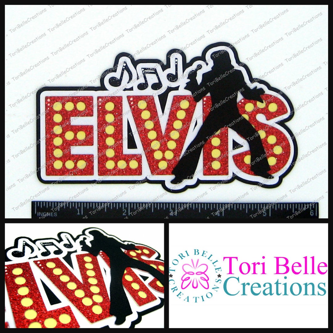 Elvis Scrapbook Title: Handmade Paper Piecing Die Cut, Scrapbook Page ...