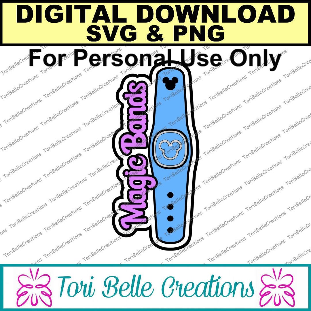 Magic Bands Title: Layered SVG Cut File for Scrapbooking (digital ...