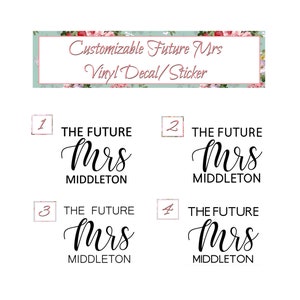 The Future Mrs Customizable Vinyl Decal/sticker for Car/laptop/tumbler ...