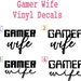 Gamer Wife Vinyl Decals/stickers for Cap/laptop/tumbler - Etsy