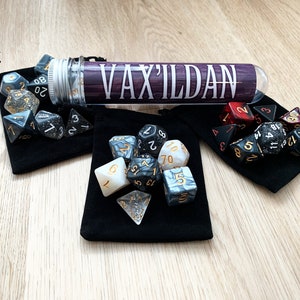Vox Machina Inspired Curated Dice Sets - D4, D6, D8, D10, D100, D12 ...