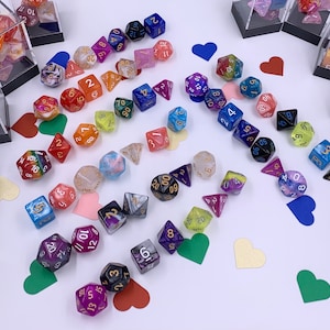 LGBTQ+ 7pc Dice Sets - Handpicked Curated Dice Sets - D4, D6, D8, D10 ...