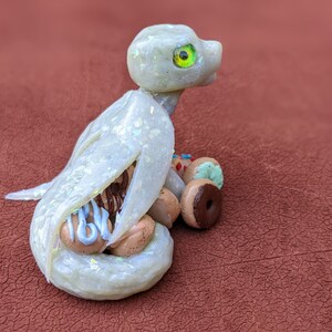 Donut Hoarding Dragon OOAK Polymer Clay Dragon on a Pile of - Etsy