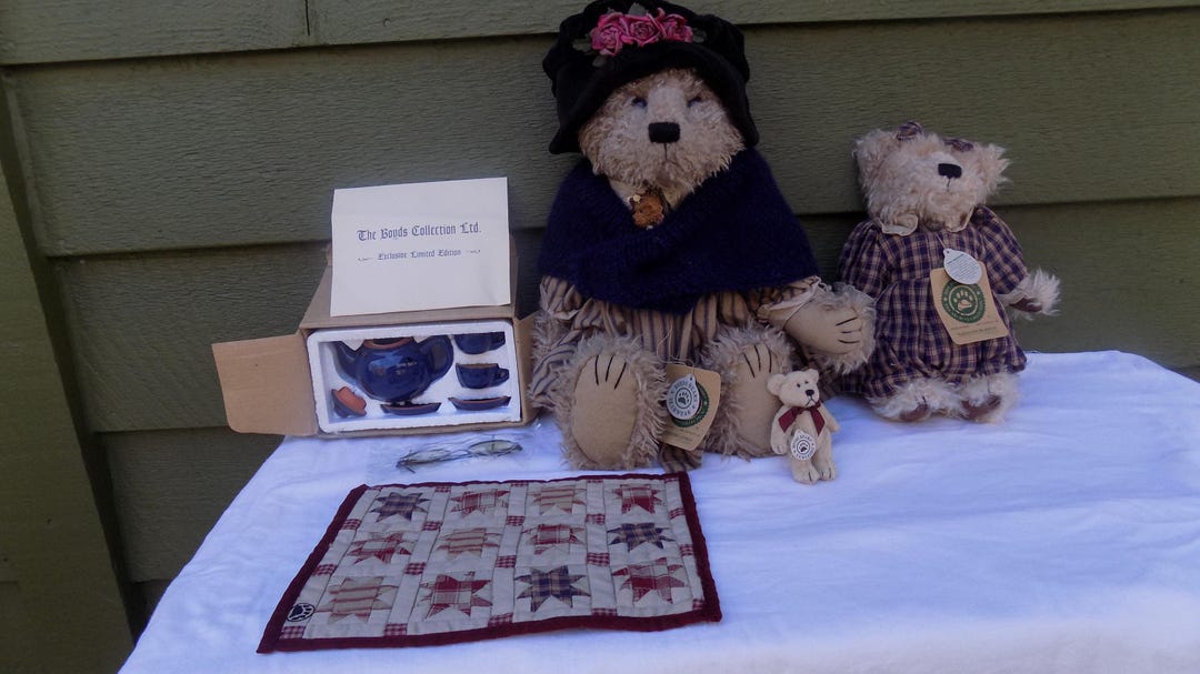Vintage in Box Boyds Bears Grandmother Beatrice Baileyanne and Tedley ...
