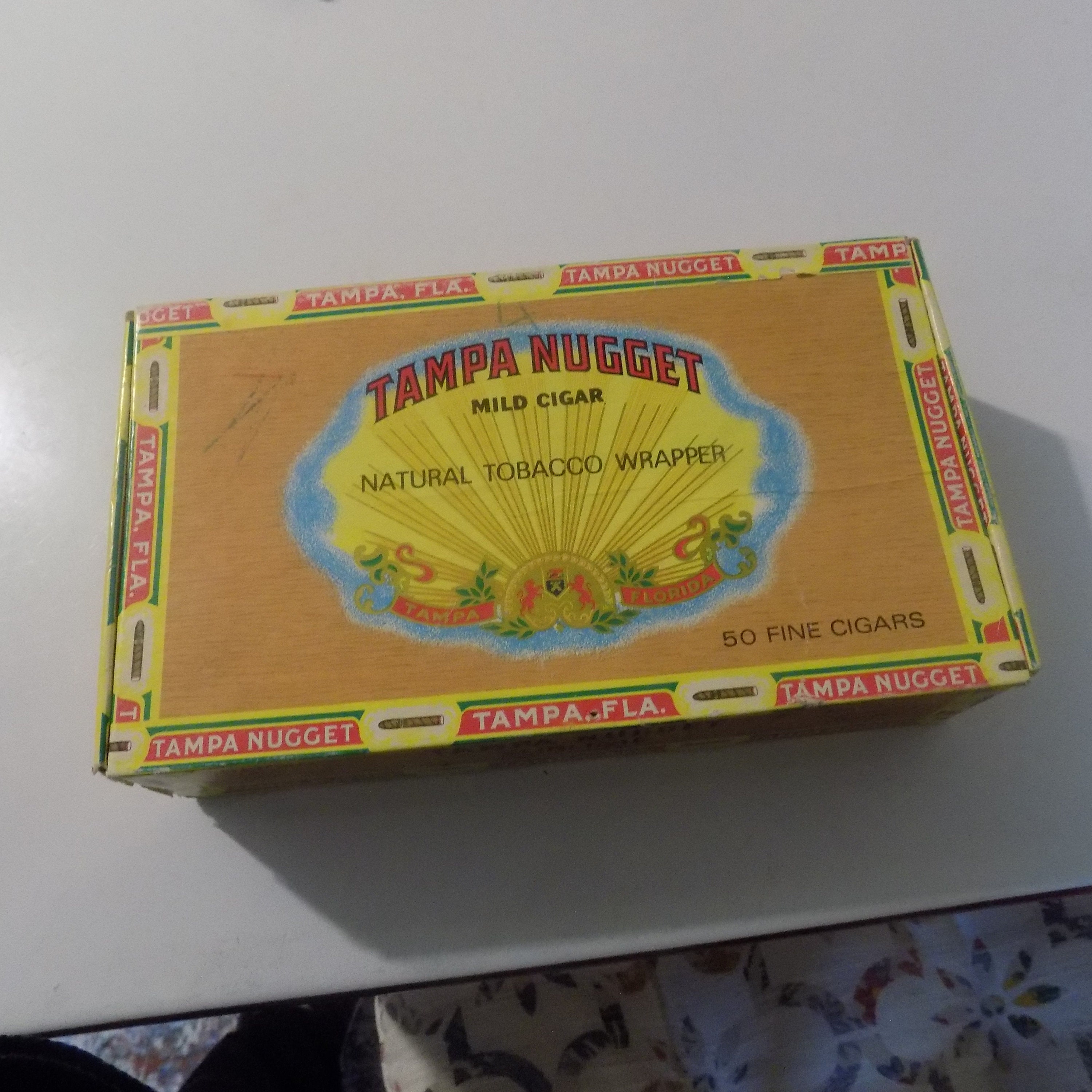 Vintage 1950's Cigar Box Tampa Nugget Sublimes Mild Cigar Box Seal of ...