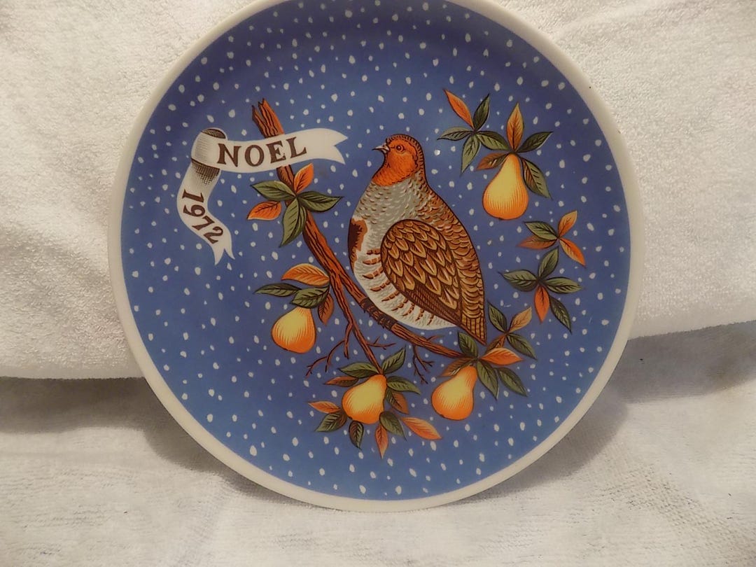 1972 NOEL Plate Limited Edition JC Penney Christmas Theme "partridge in ...